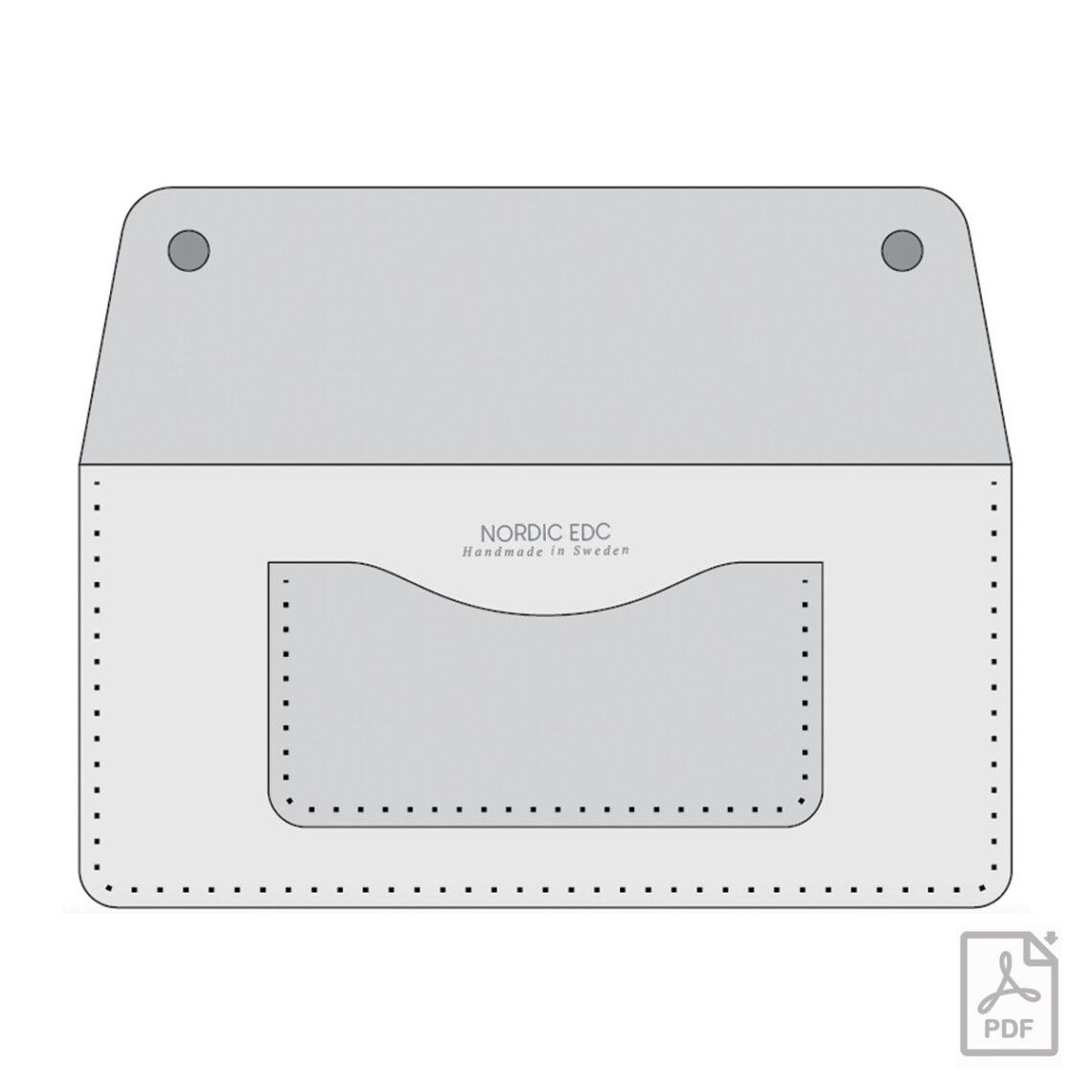 DIY Minimalist Trucker Wallet Pattern - www.leathercraft.nordicedc.com